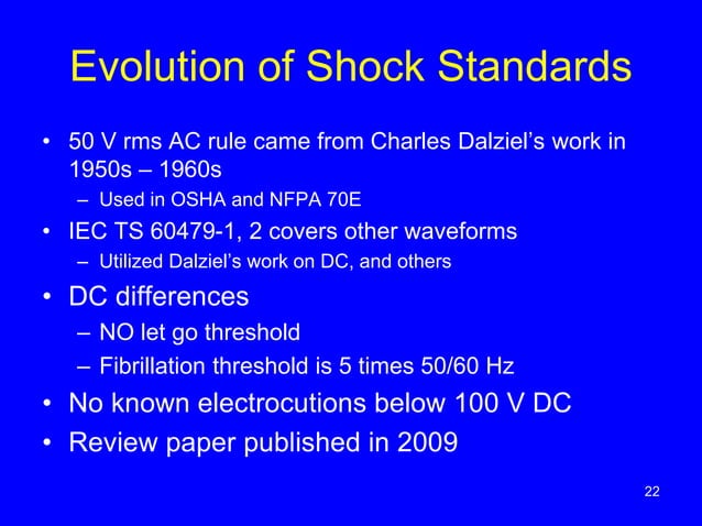 DC Electrical Safety Standards presentation | PPT