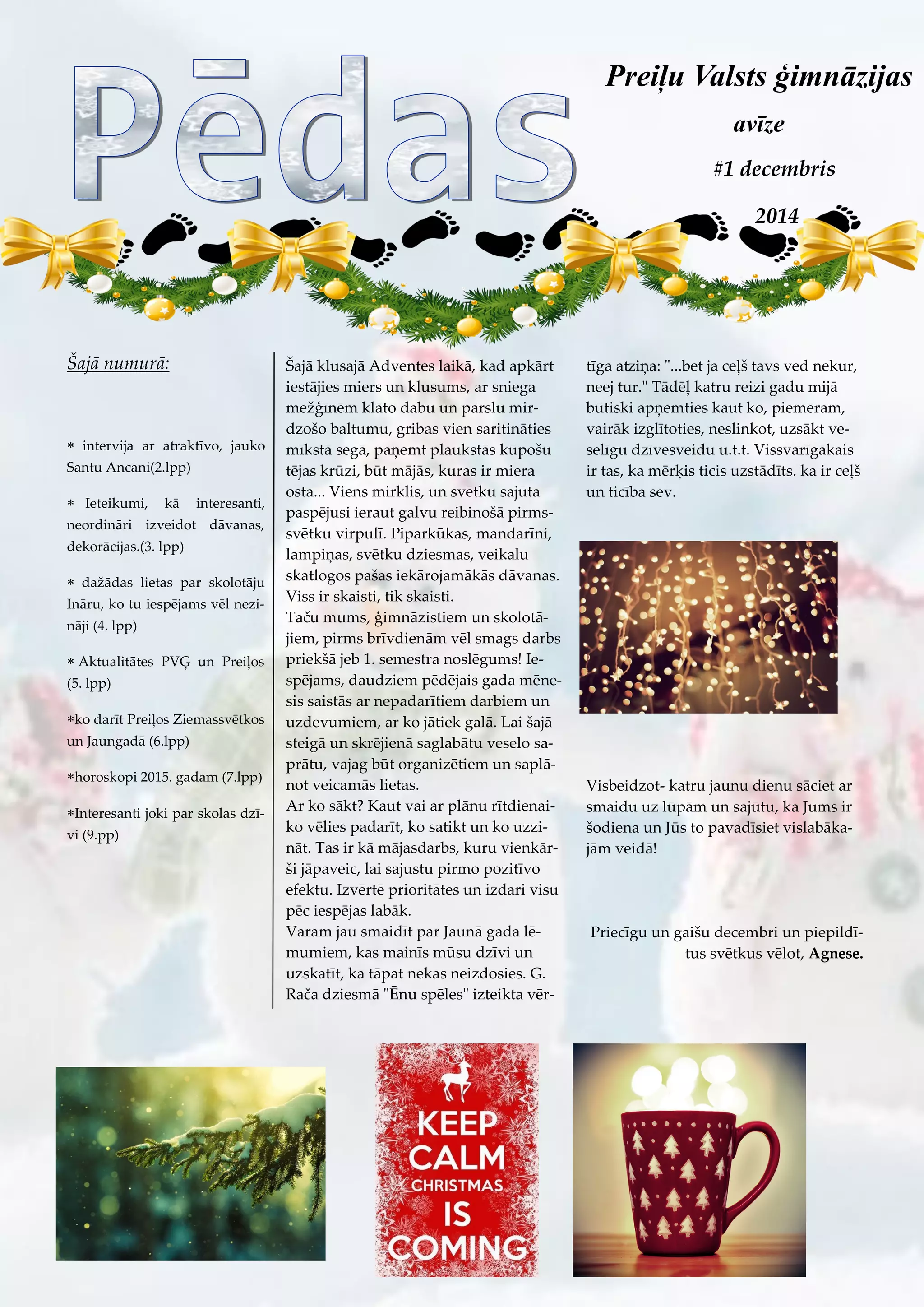 "Pēdas" 2014.gada decembra numurs | PDF