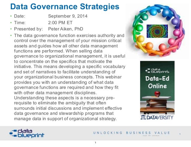 Data-Ed: Data Governance Strategies | PPT