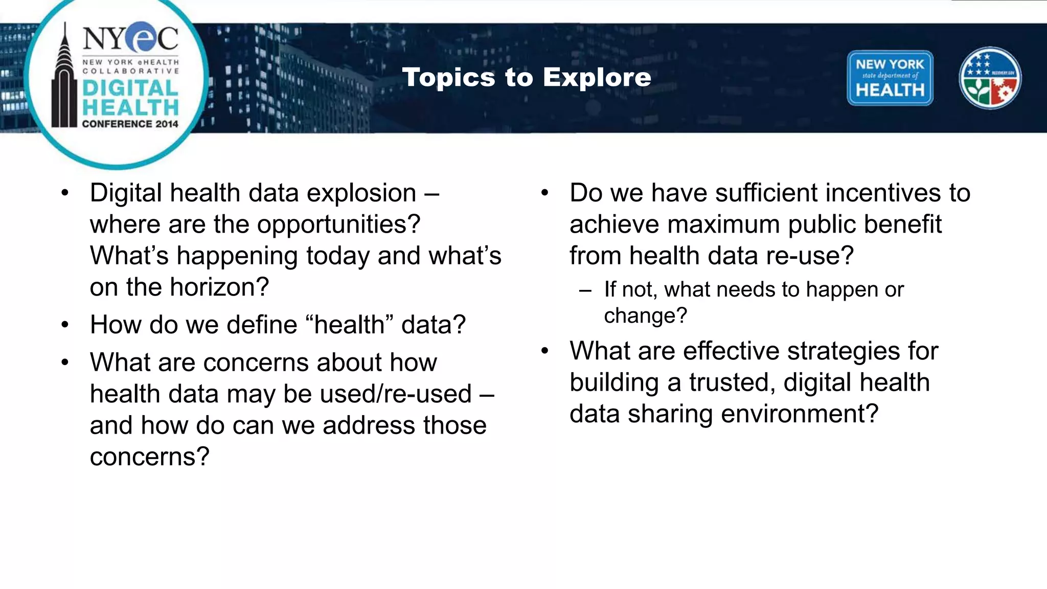 Meaningful "Re-use" of Health Data - Confronting and Resolving the ...