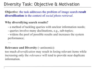 Retrieving Diverse Social Images at MediaEval 2014: Challenge, Dataset ...