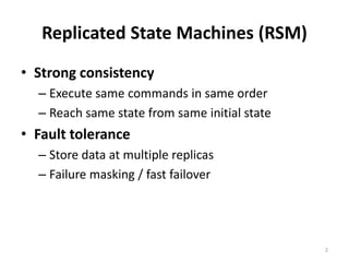 Clock-RSM: Low-Latency Inter-Datacenter State Machine Replication Using ...