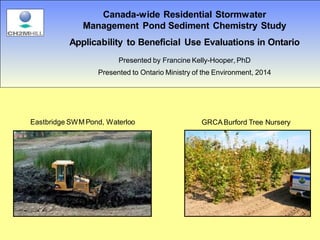 Canada Wide Residential Stormwater Management Pond Sediment Chemistry ...