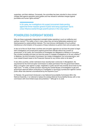FIGHTING CORRUPTION IN SOUTH ASIA: BUILDING ACCOUNTABILITY | PDF