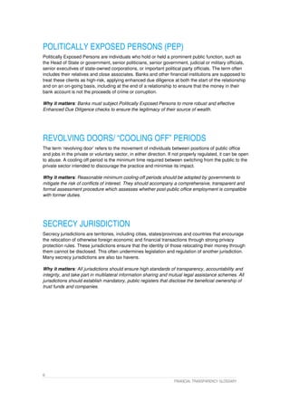 Fnancial Transparency Glossary | PDF