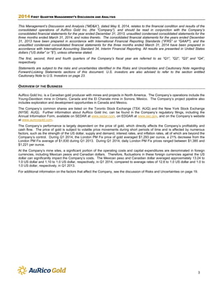 2014 first quarter report | PDF