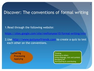 1.5 Formal Writing | PPT