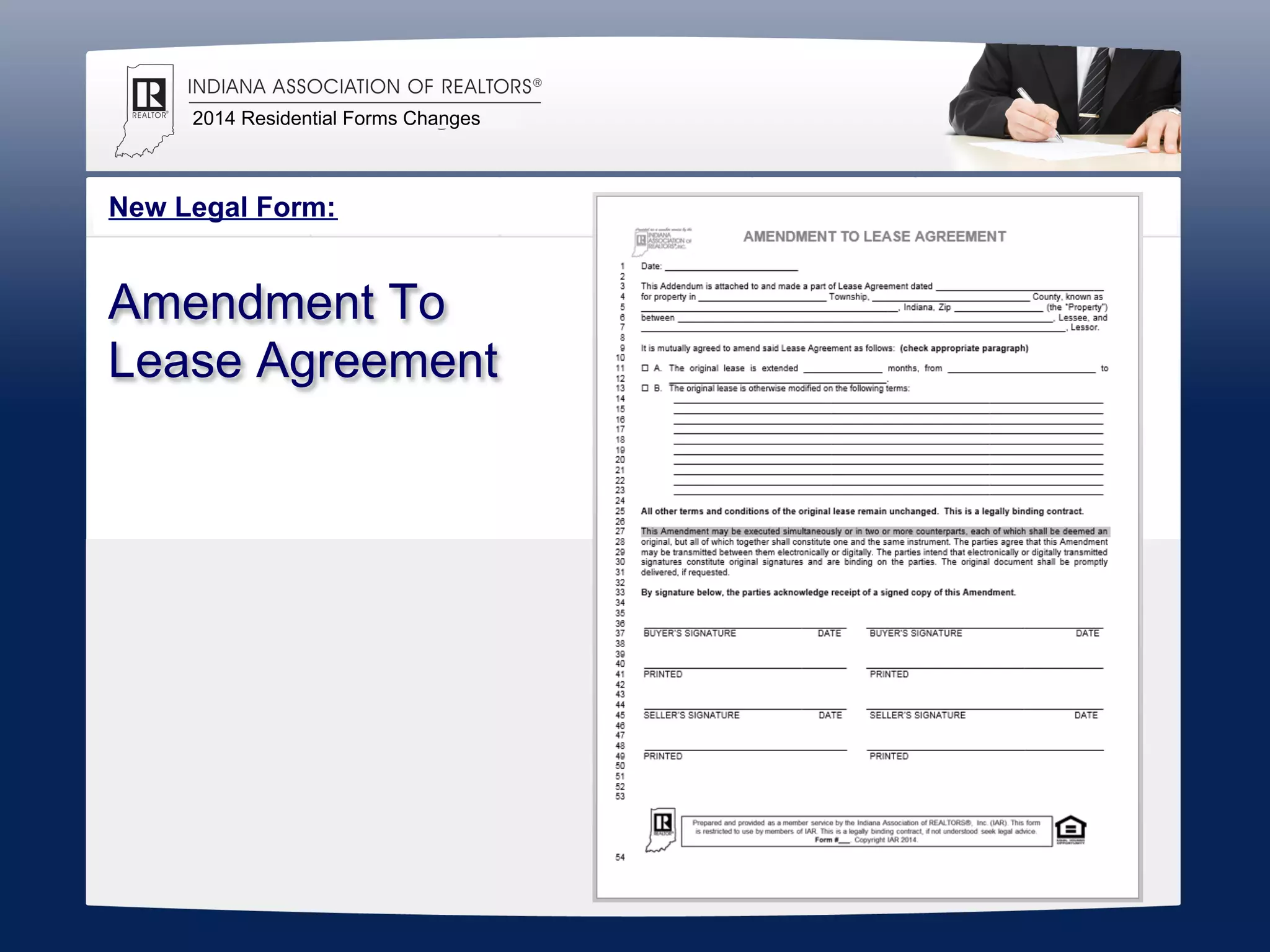 2014 IAR Residential Forms Changes | PPT