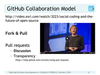 Open Source and GitHub for Teaching with Software Development Projects | PPTX