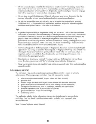 2014 fulbright scholar application | PDF
