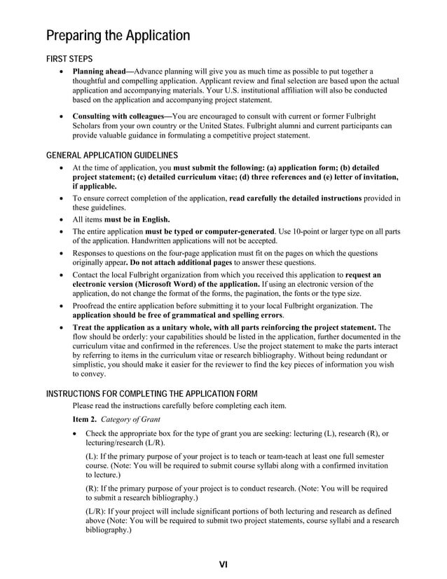 2014 fulbright scholar application | PDF