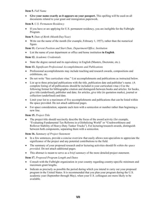 2014 fulbright scholar application | PDF