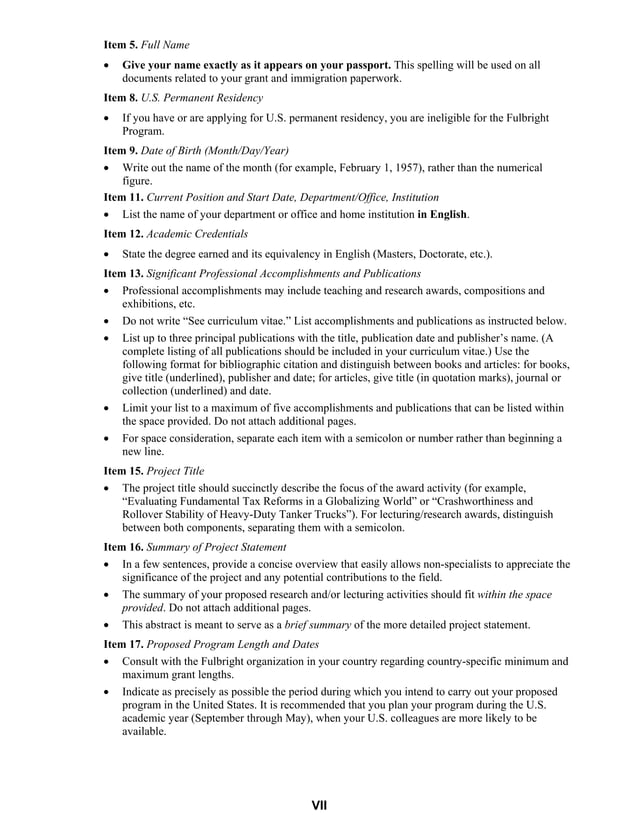 2014 fulbright scholar application | PDF