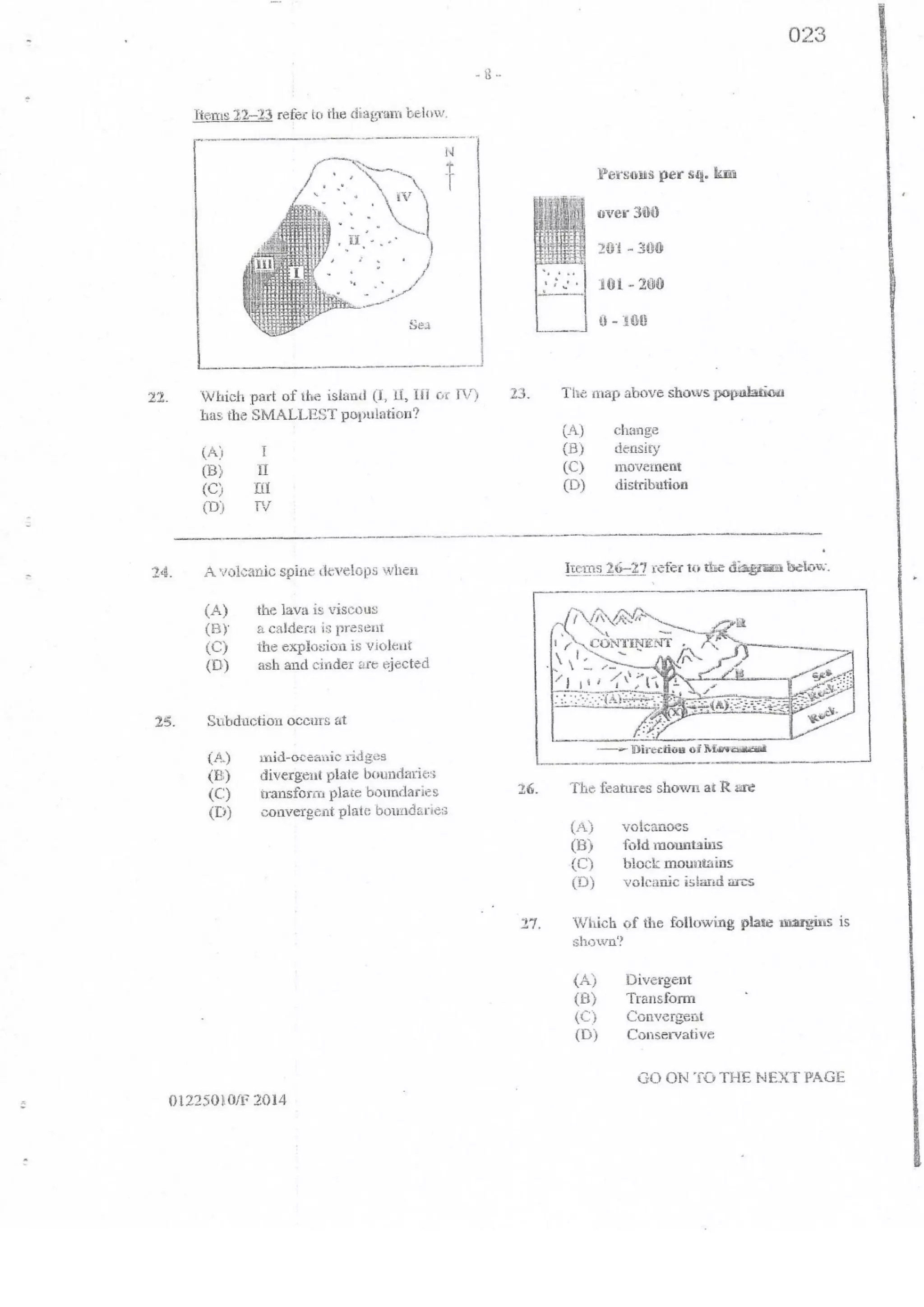 2014 CSEC Geography multiple choice past paper | PDF