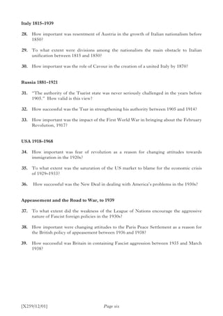 2014 higher history exam | PDF