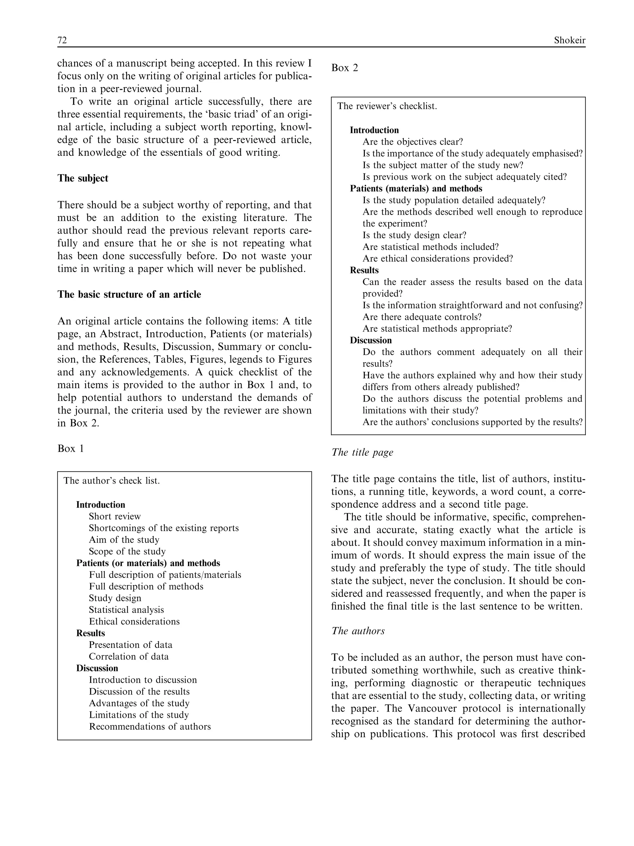 (2014) how to write a medical original article ahmed a. s hokier | PDF