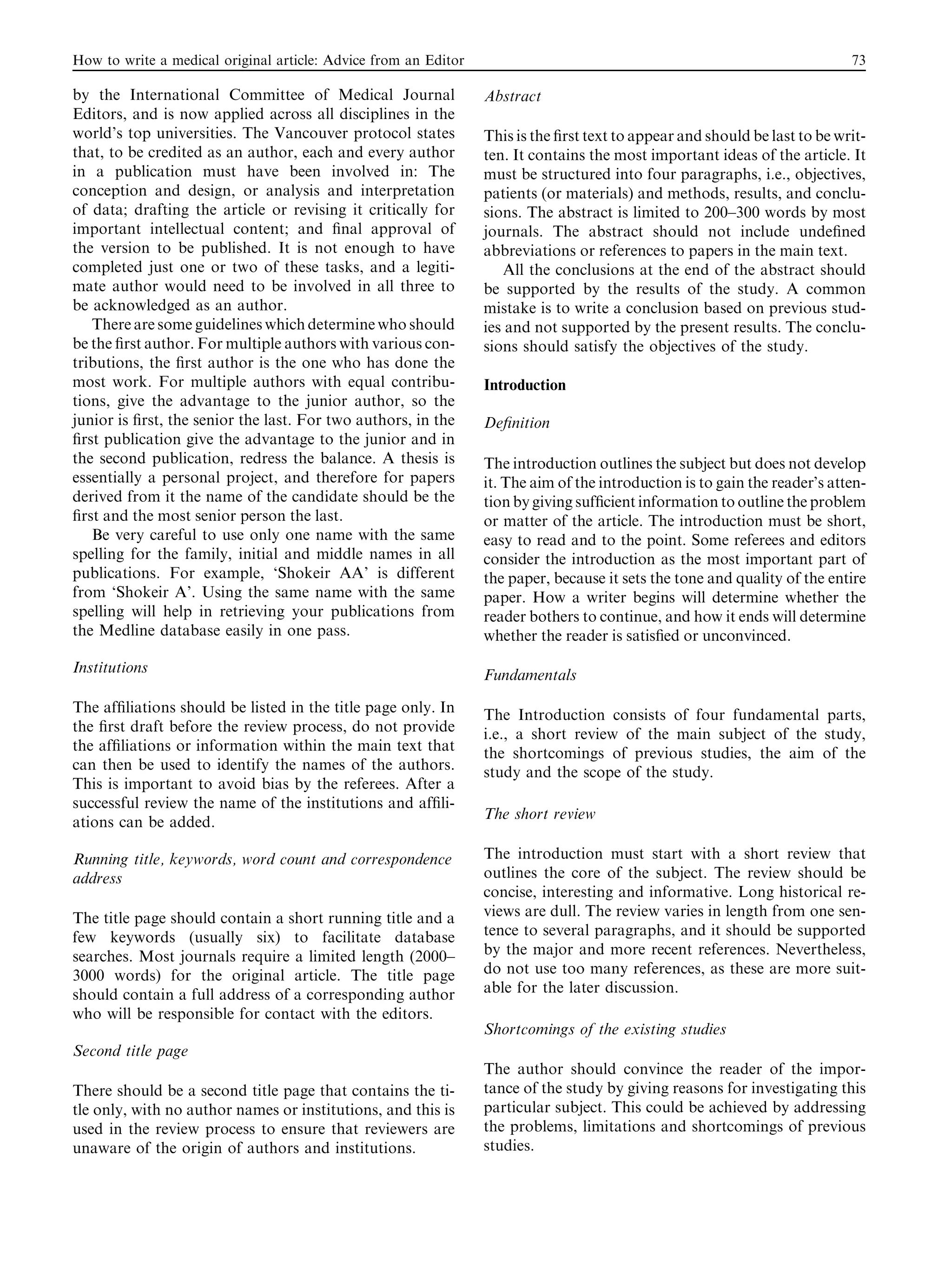 (2014) how to write a medical original article ahmed a. s hokier | PDF