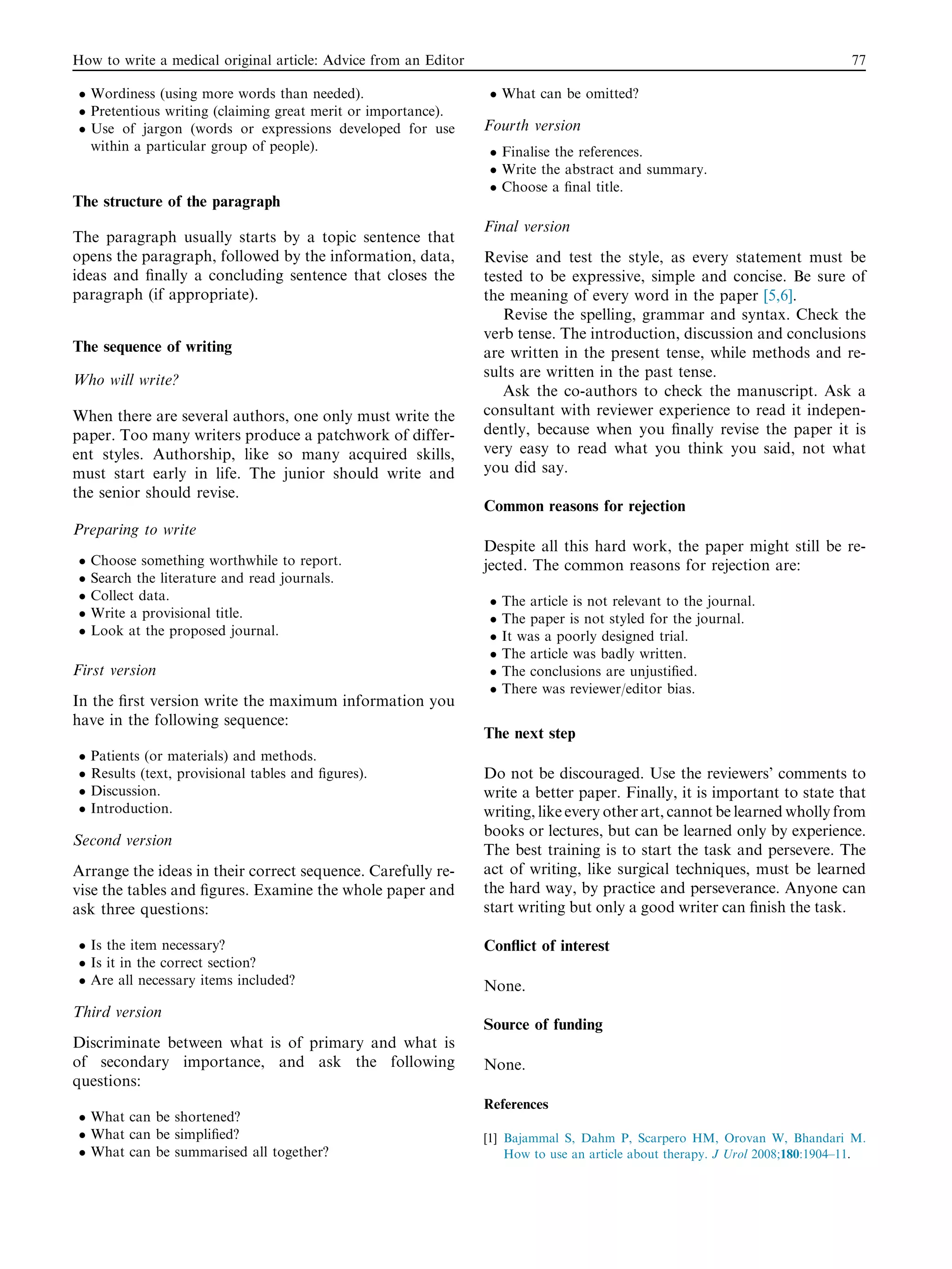 (2014) how to write a medical original article ahmed a. s hokier | PDF