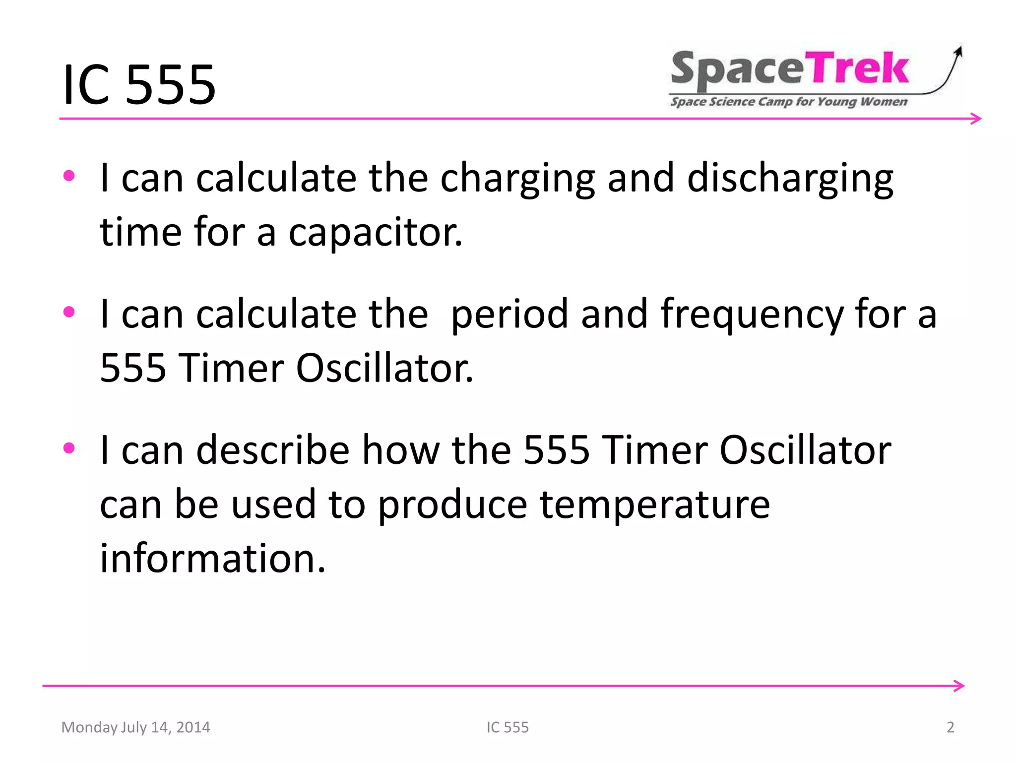 2014 IC 555 astable multivibra .pptx | Physics | Science