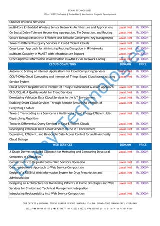 2014 IEEE DATA MINING PROJECTS