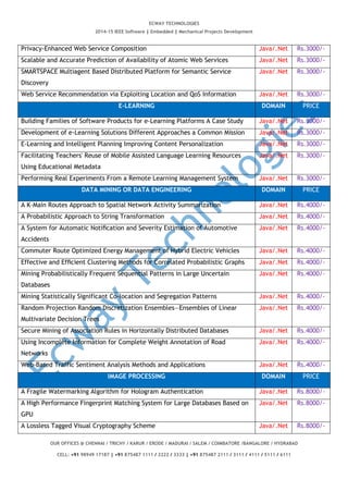 2014 IEEE DATA MINING PROJECTS
