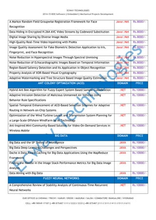 2014 IEEE DATA MINING PROJECTS