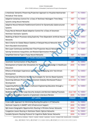 2014 IEEE DATA MINING PROJECTS