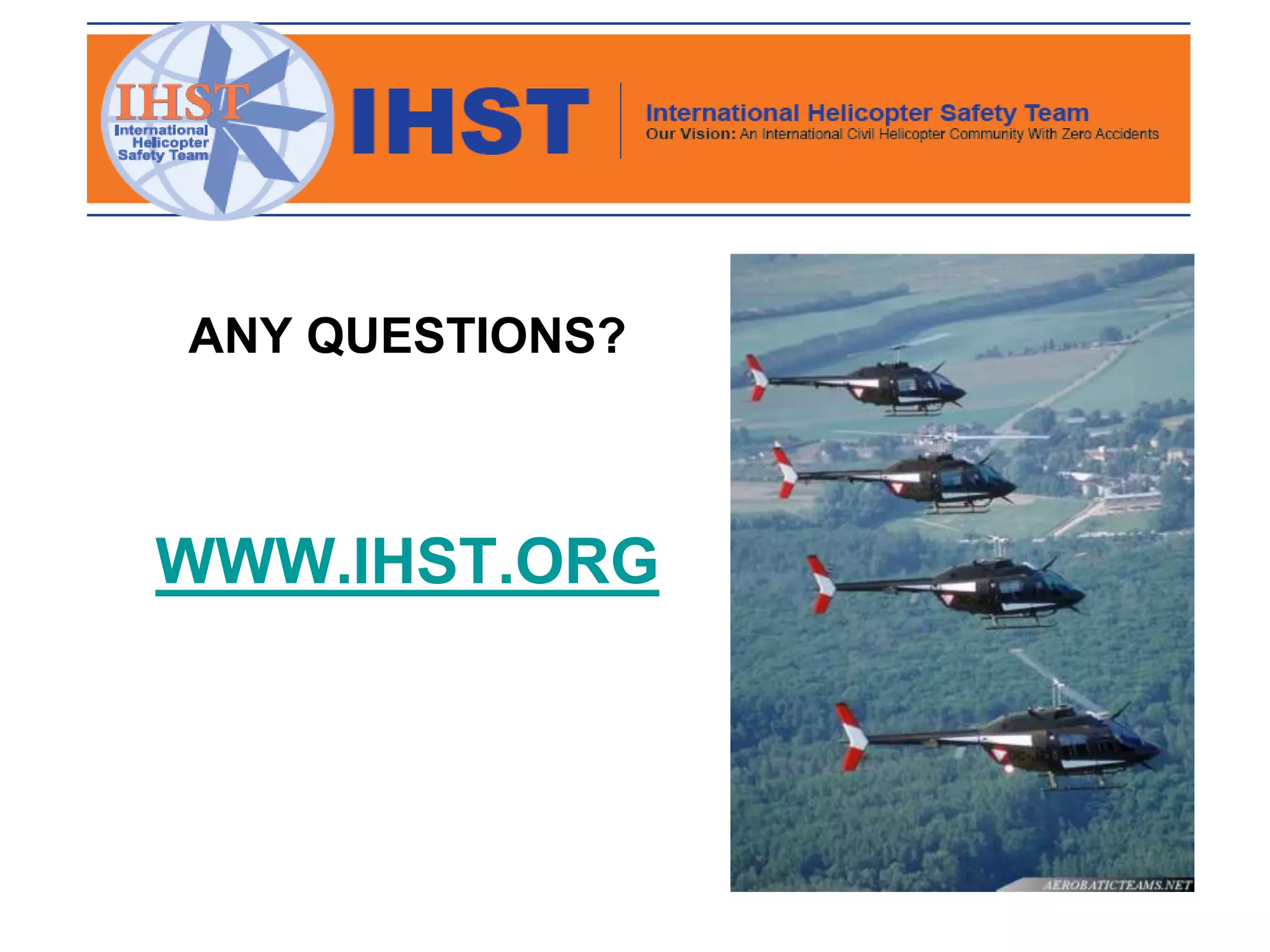 IHST Safety Resources for Helicopter Pilots and Operators | PPTX