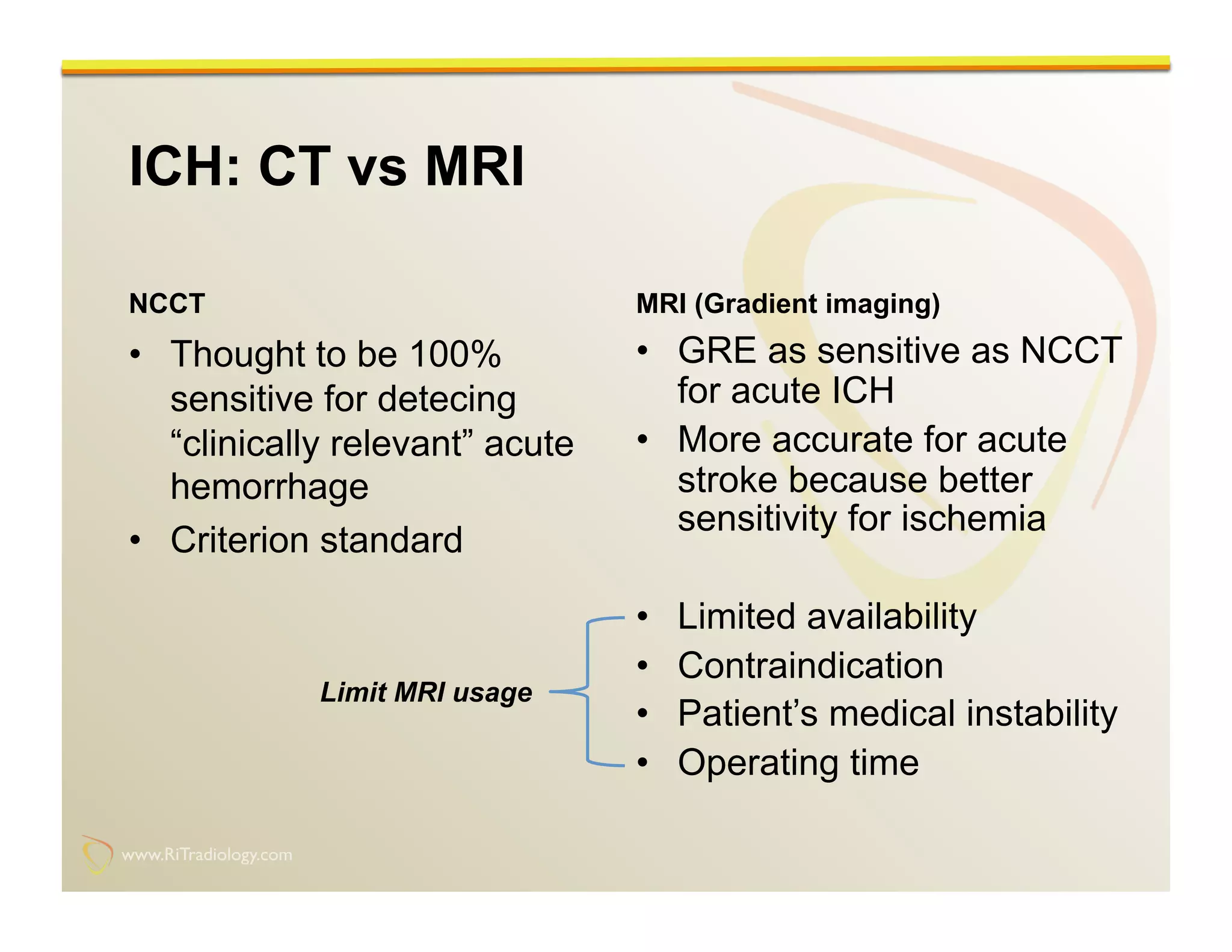 Imaging of Non-traumatic Intracranial Hemorrhage | PDF