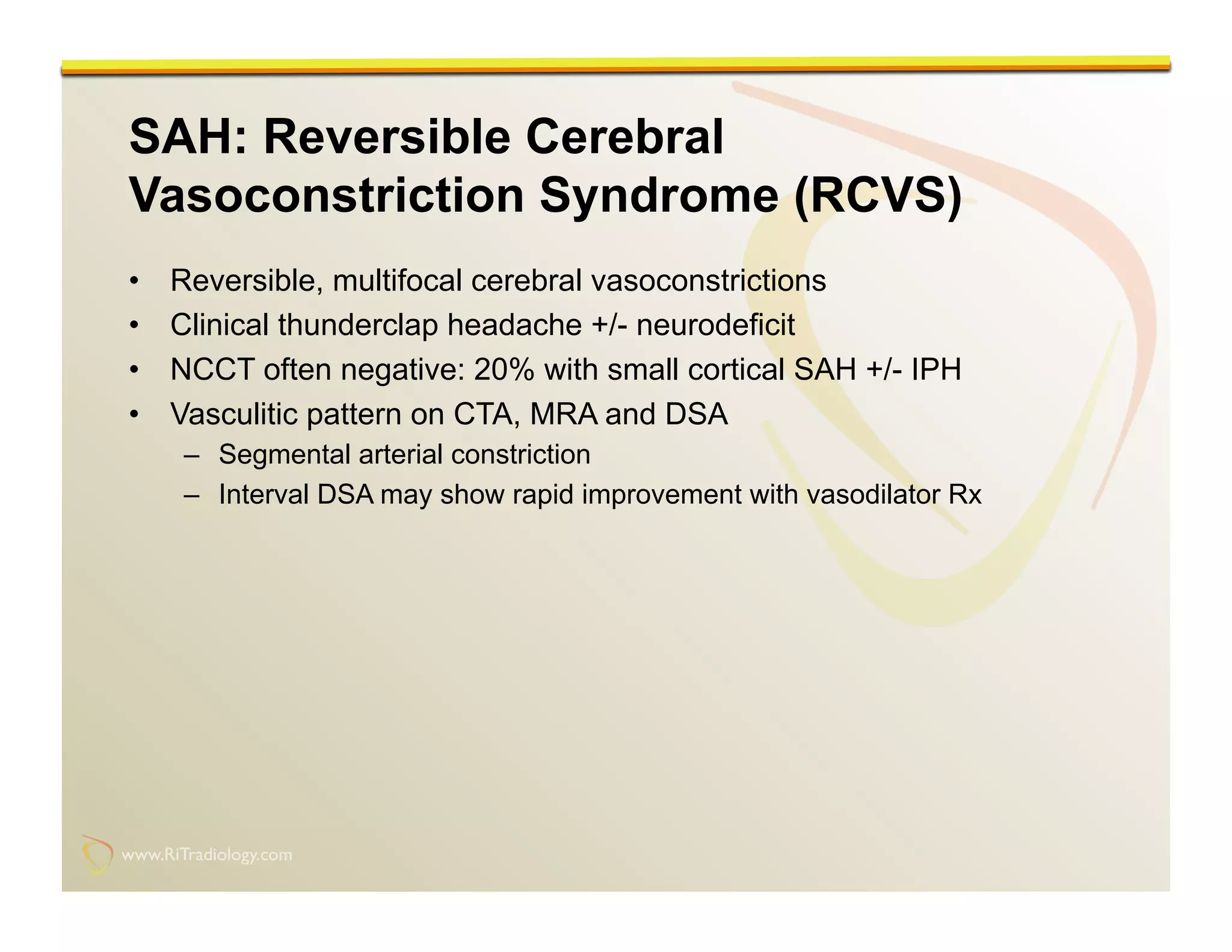 Imaging of Non-traumatic Intracranial Hemorrhage | PDF