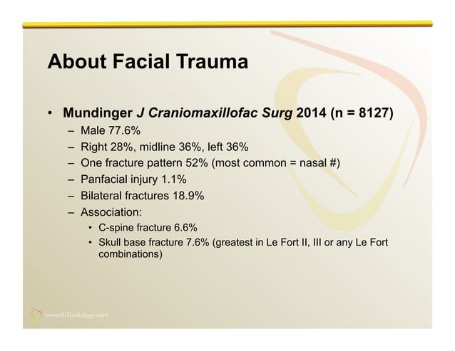Imaging of Facial Trauma | PPT