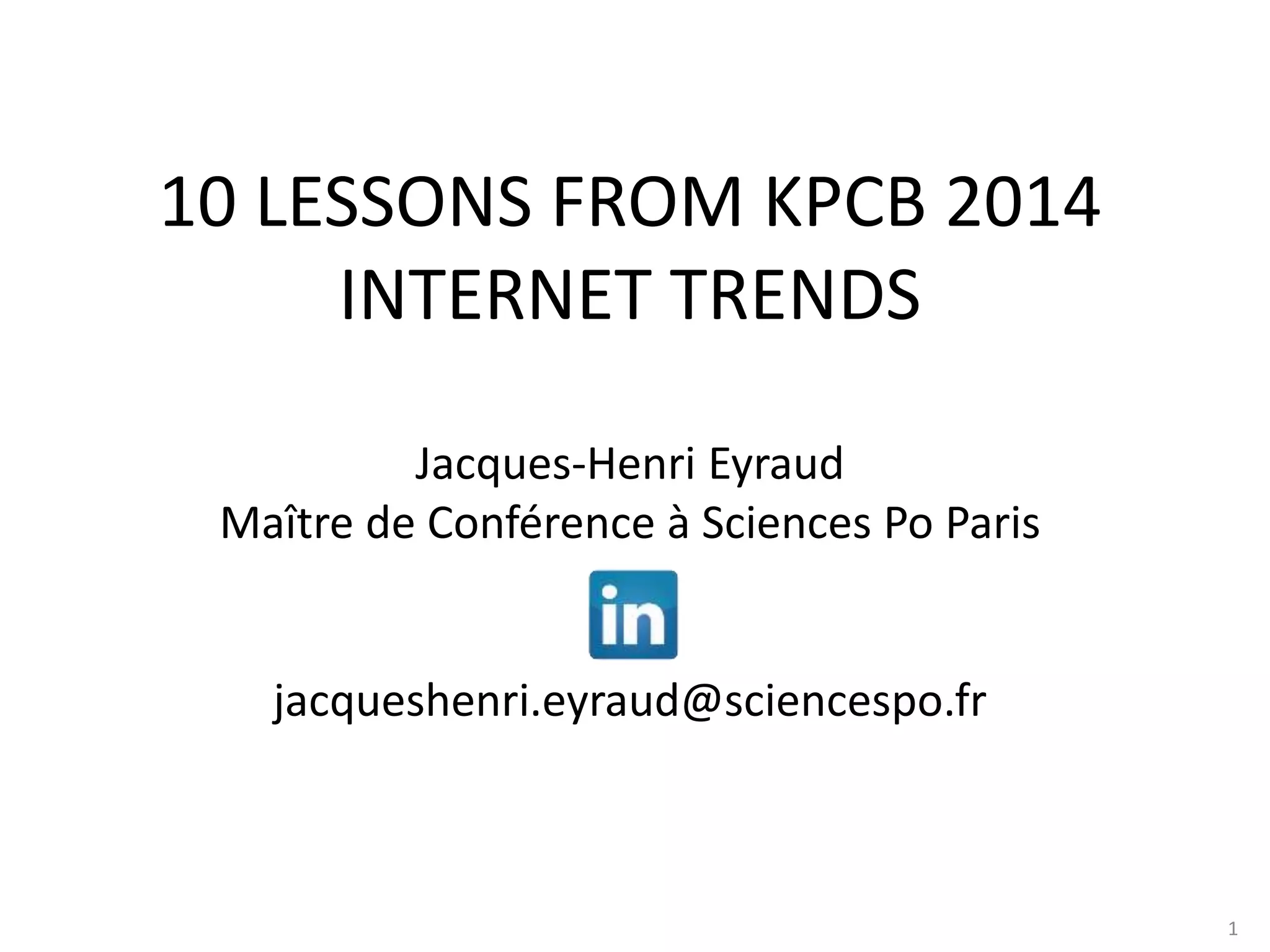 2014 internet trends summary | PPT