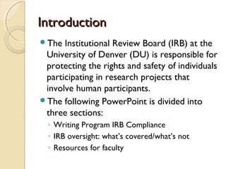 IRB Compliance | PPT