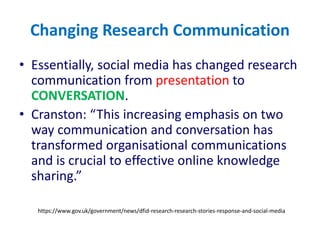 Social Media, Research and Statistics | PPT