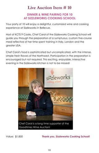 2014 Goodtimes Live Auction Program | PDF