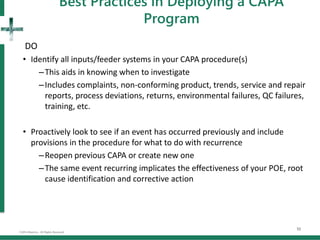 CAPA- Effective CAPA Systems | PPTX