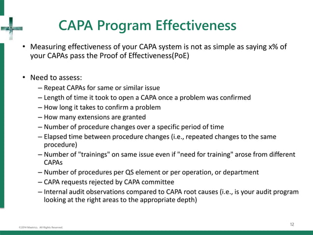 CAPA- Effective CAPA Systems | PPTX