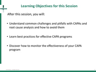 CAPA- Effective CAPA Systems | PPTX