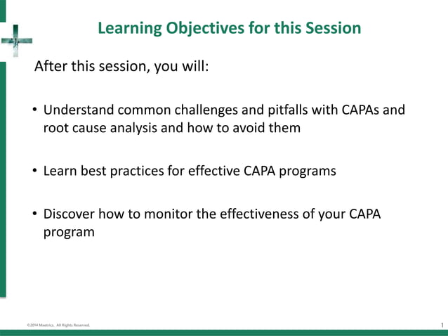 CAPA- Effective CAPA Systems | PPTX