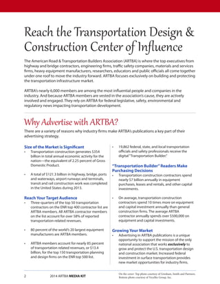 2014 ARTBA Media Kit | PDF | Construction Industry | Industries