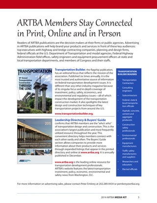 2014 ARTBA Media Kit | PDF