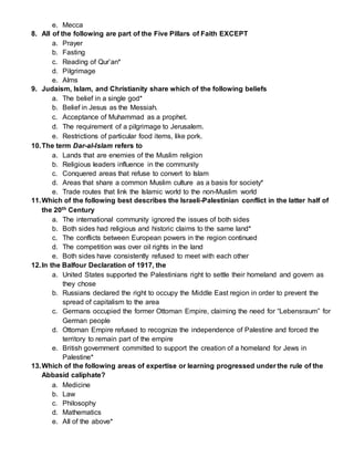 2014 Middle East Test | DOCX