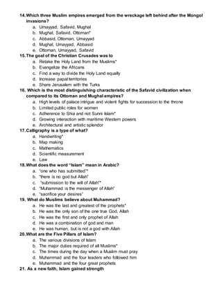 2014 Middle East Test | DOCX