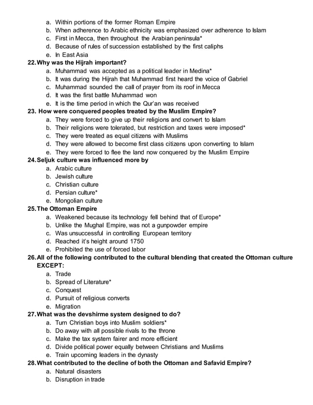 2014 Middle East Test | DOCX