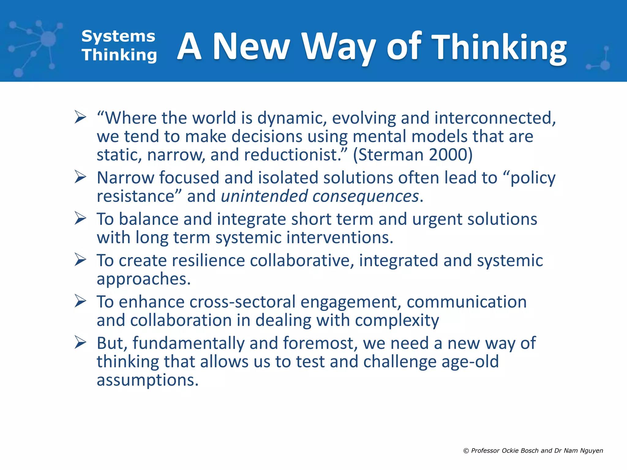 Module 1 Introduction to systems thinking | PPTX