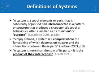 Module 1 Introduction to systems thinking | PPTX