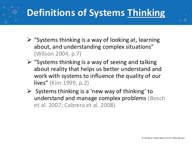 Module 1 Introduction to systems thinking
