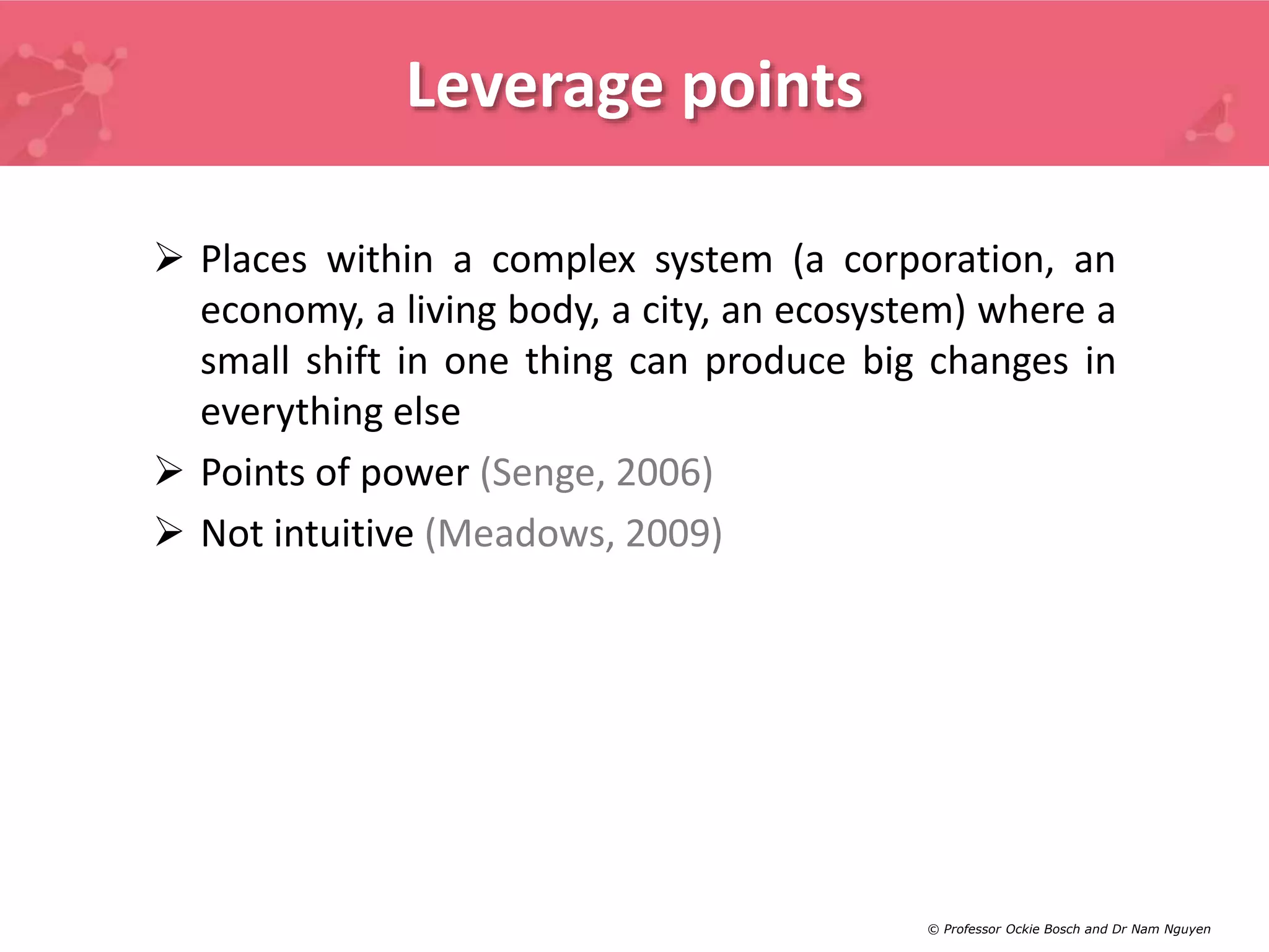 Module 4 Leverage points and systemic interventions | PPTX