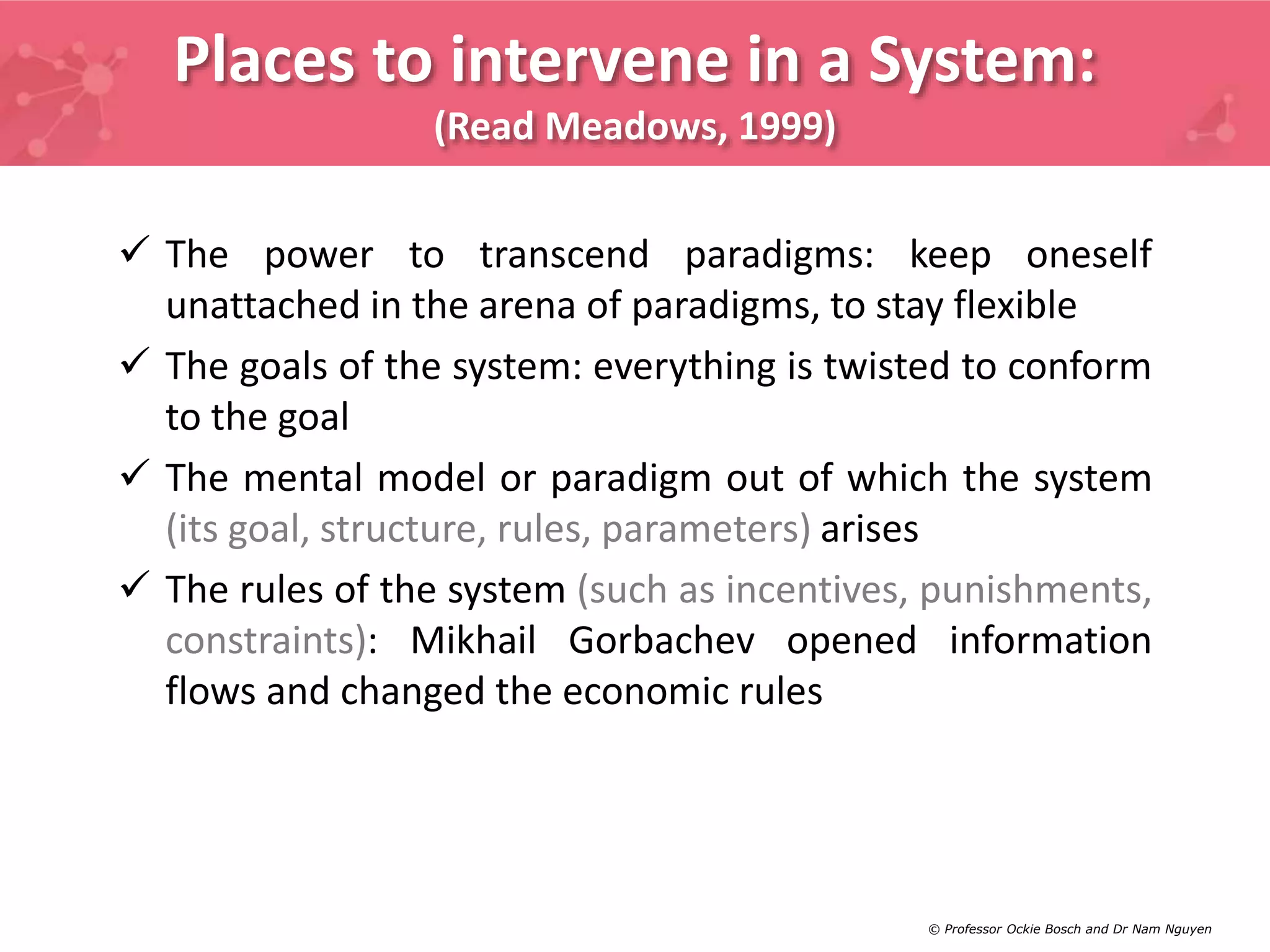Module 4 Leverage points and systemic interventions | PPTX