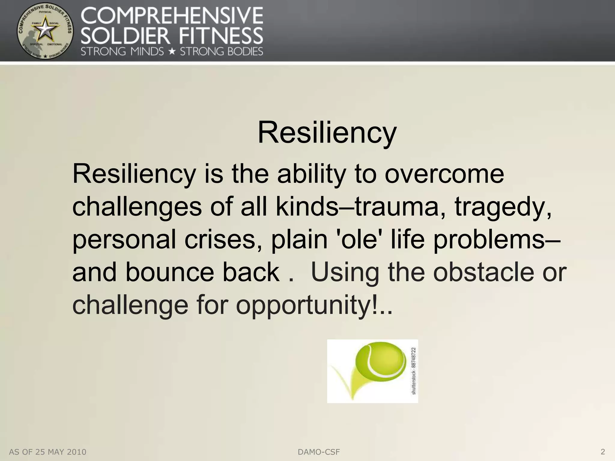 2014 Master Resiliency Training by Cary McEntee | PPTX